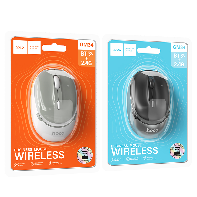 Hoco – Mouse Inalámbrico GM34 🖱️ Dual Mode 2.4G + Bluetooth - Express ...