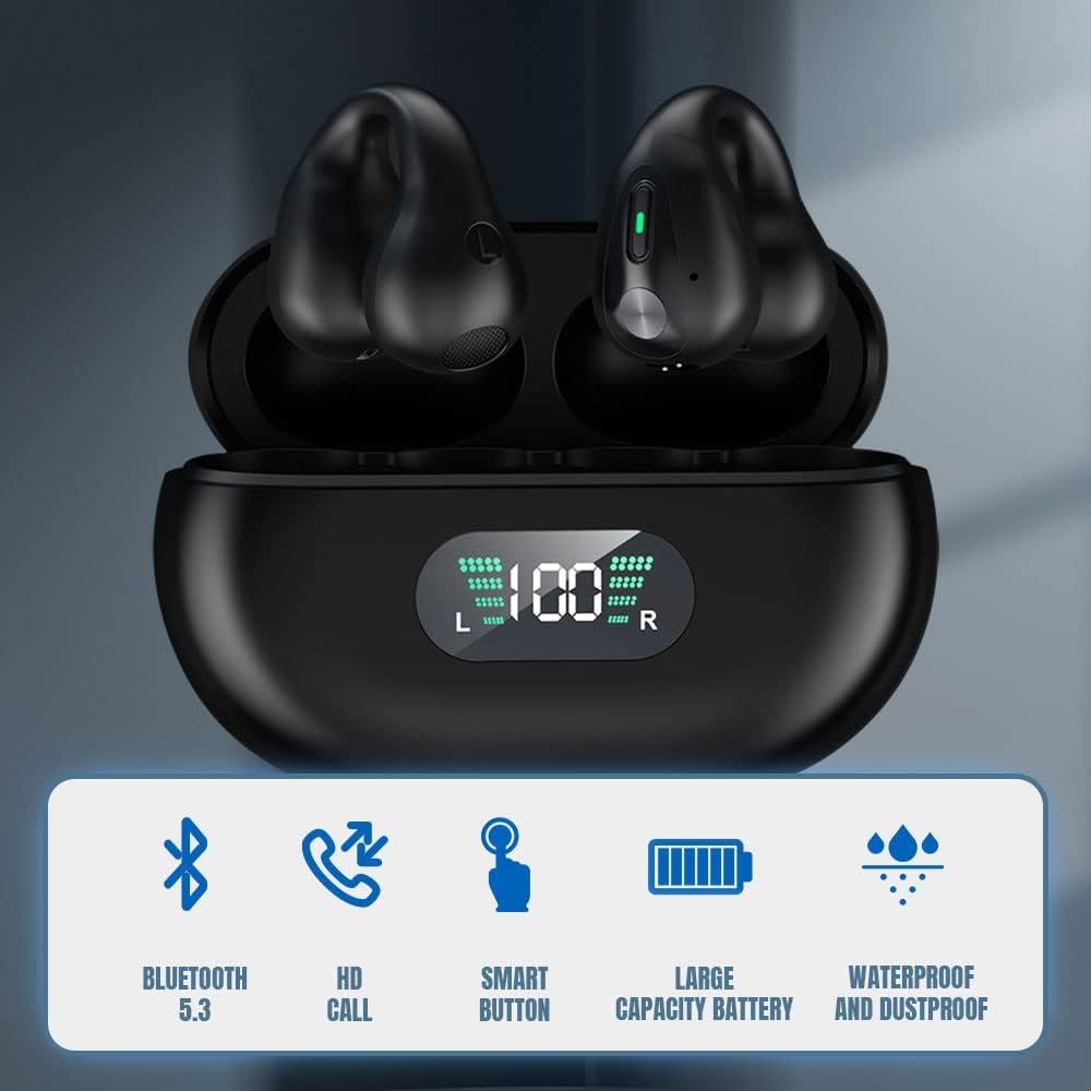 Audifonos inalámbricos con clip para la oreja, Mini auriculares ...